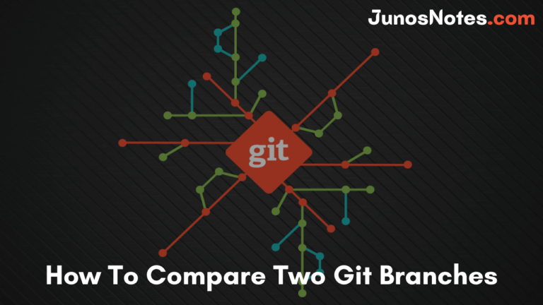 How To Compare Two Git Branches Comparing Two Branches Using Git Diff And Git Merge Junos Notes